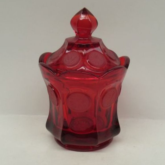 Elegant Glass | Dining | Fostoria Glass Ruby Red Coin 6 4 Inch High ...